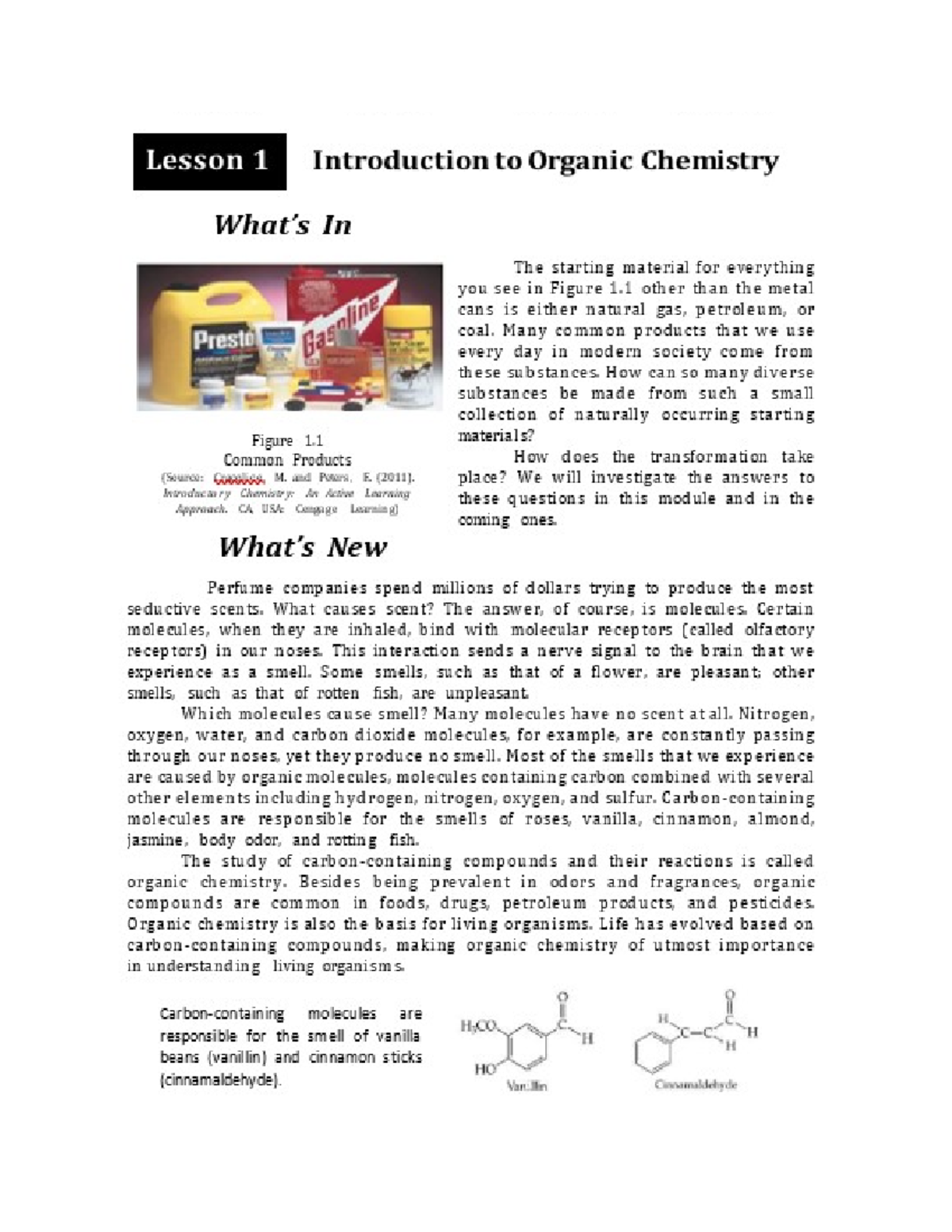 GEN CHEM 1-1: Intro to Organic Chemistry - Key Concepts and Molecules ...