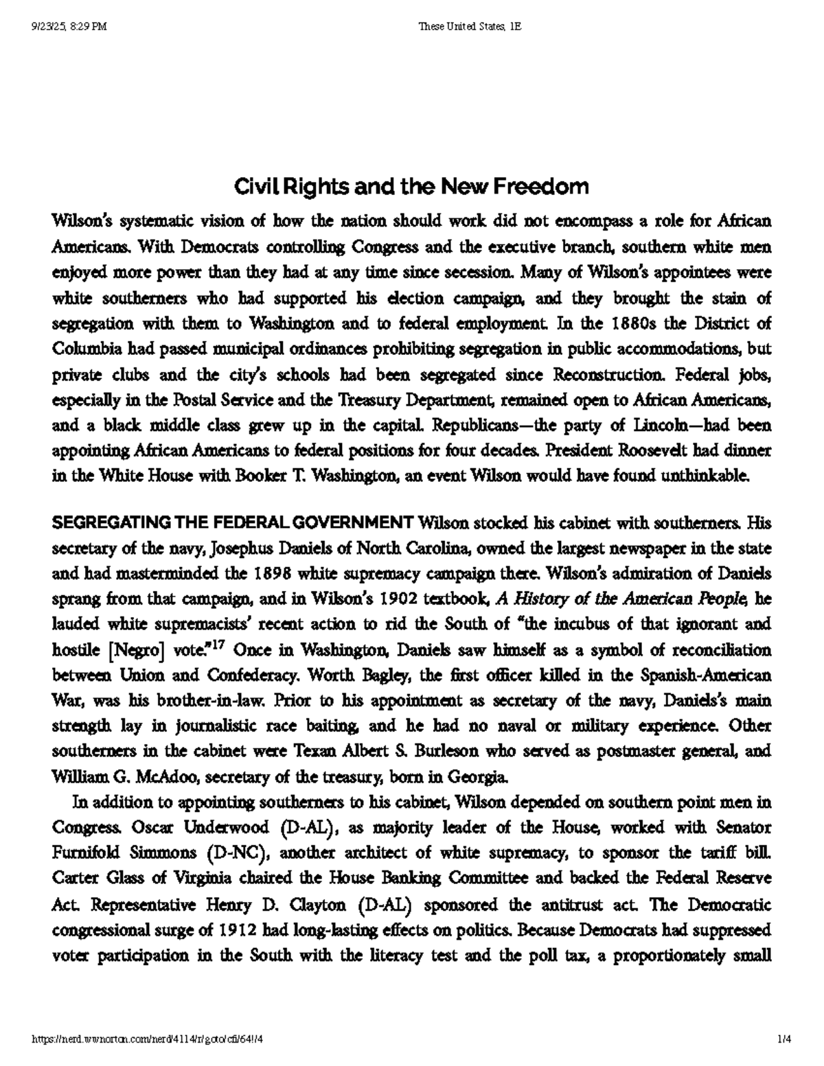 Civil Rights and the Great Migration: Wilson's Era (8:29 PM, 1E) - Studocu