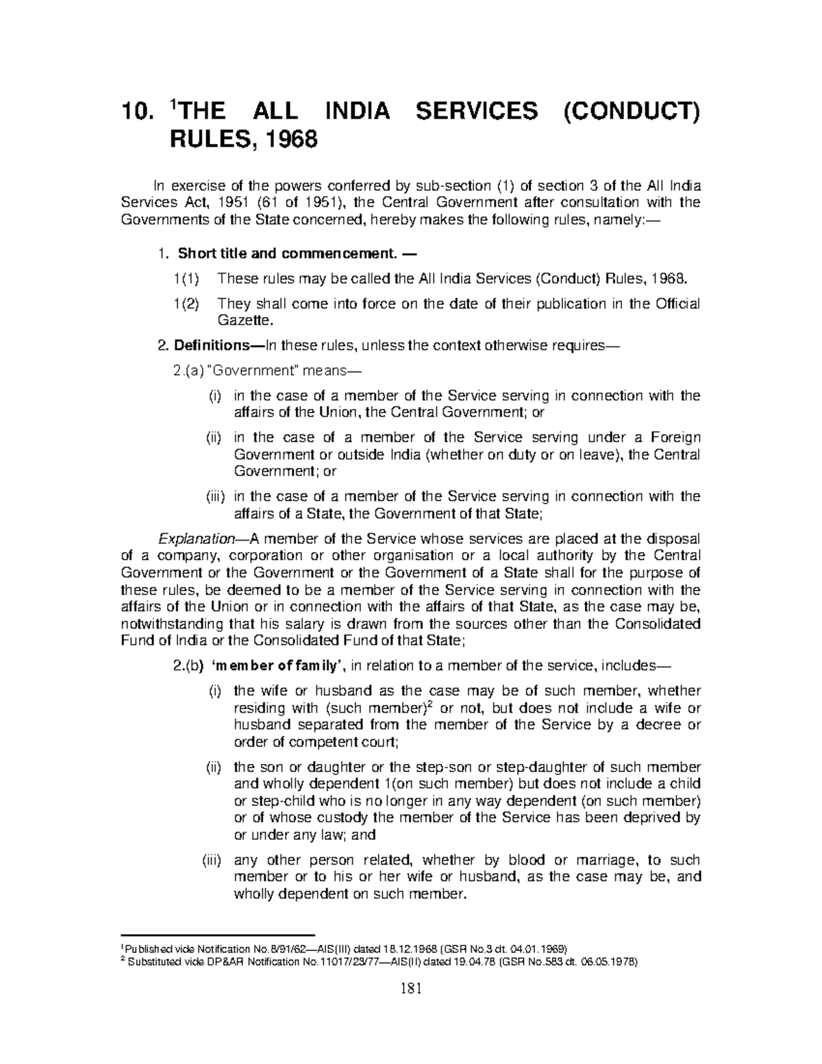 All India Services (Conduct) Rules, 1968: Comprehensive Overview - Studocu