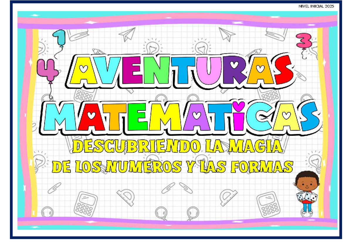 Planificación de Aventuras Matemáticas - NIVEL INICIAL 2025 - Studocu
