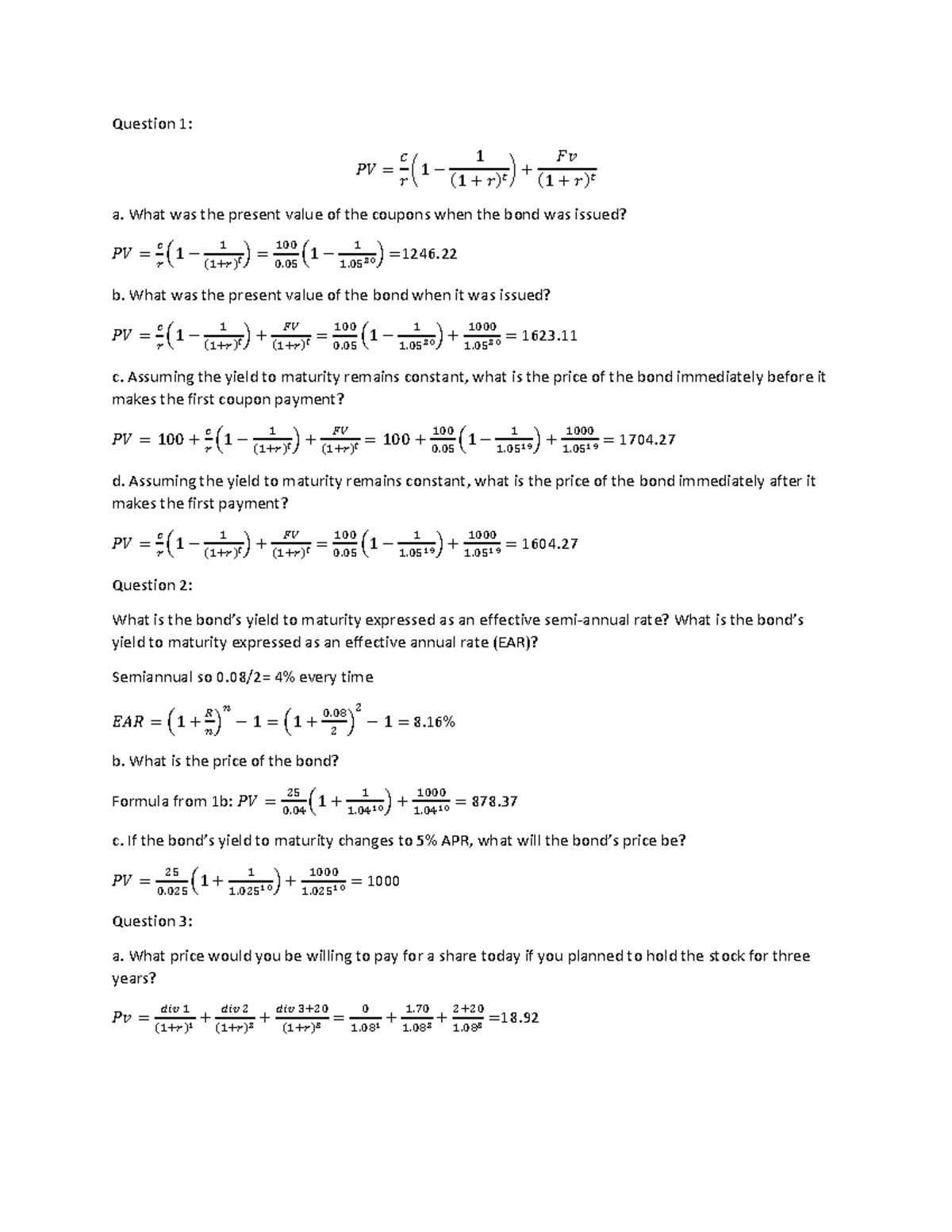 IFA week 2 opdrachten - antwoorden week 2 IFA - Question 1: 𝕃𝕉 =𝕐𝕟(1 2(1 + 𝕟 1 )𝕡) +(1 + 𝕟þ𝕣)𝕡 a ...
