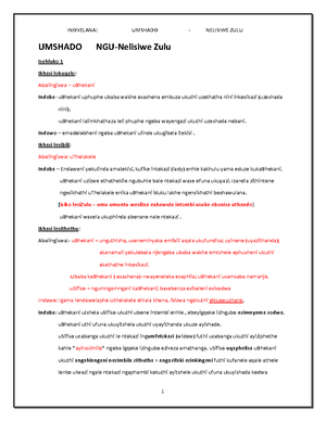 [Solved] Zulu essay - IsiZulu - First Additional Language - Mandatory - Studocu