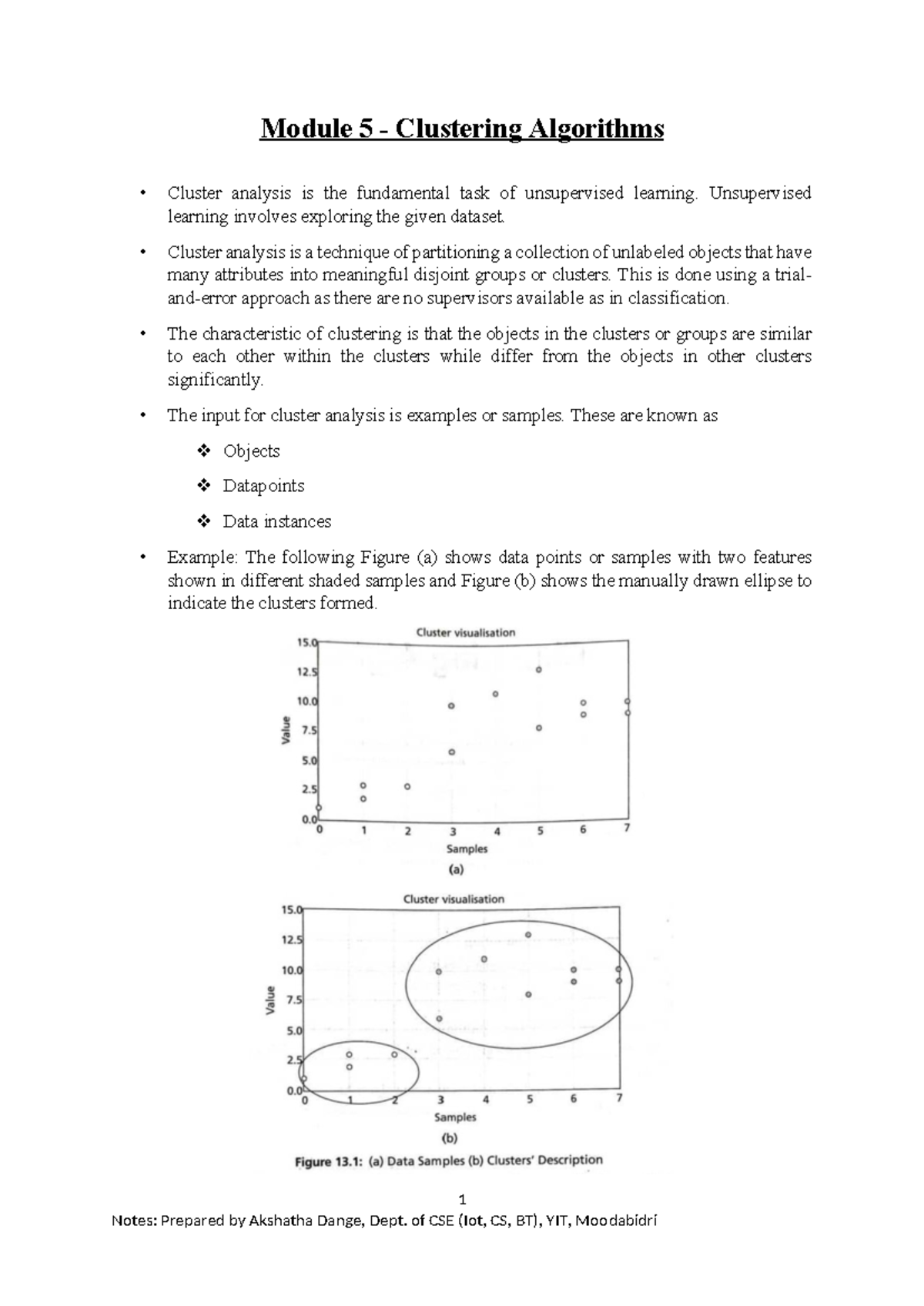 Module 5 Clustering Algorithms In Machine Learning Studocu