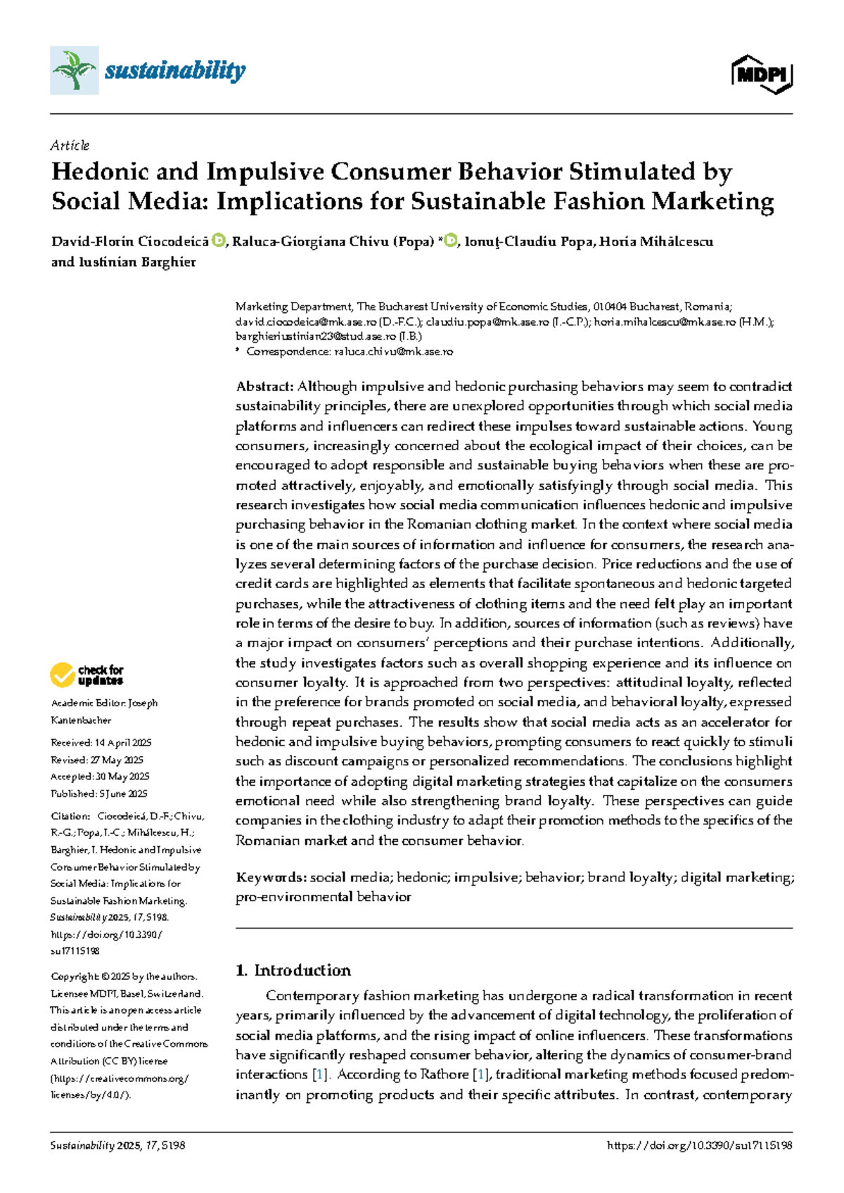 HED 404: Impulsive & Hedonic Consumer Behavior in Sustainable Fashion ...