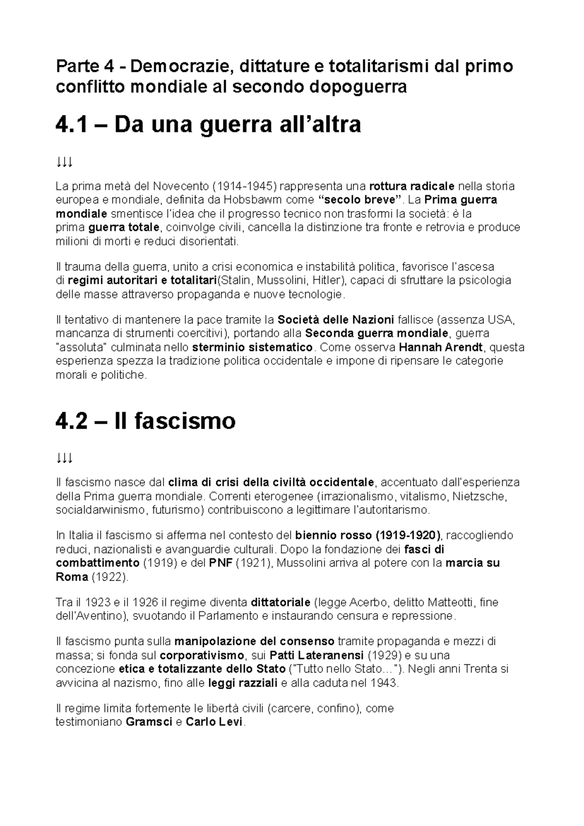 Cap. 4: Profili del Pensiero Politico del '900 - Democrazie e ...