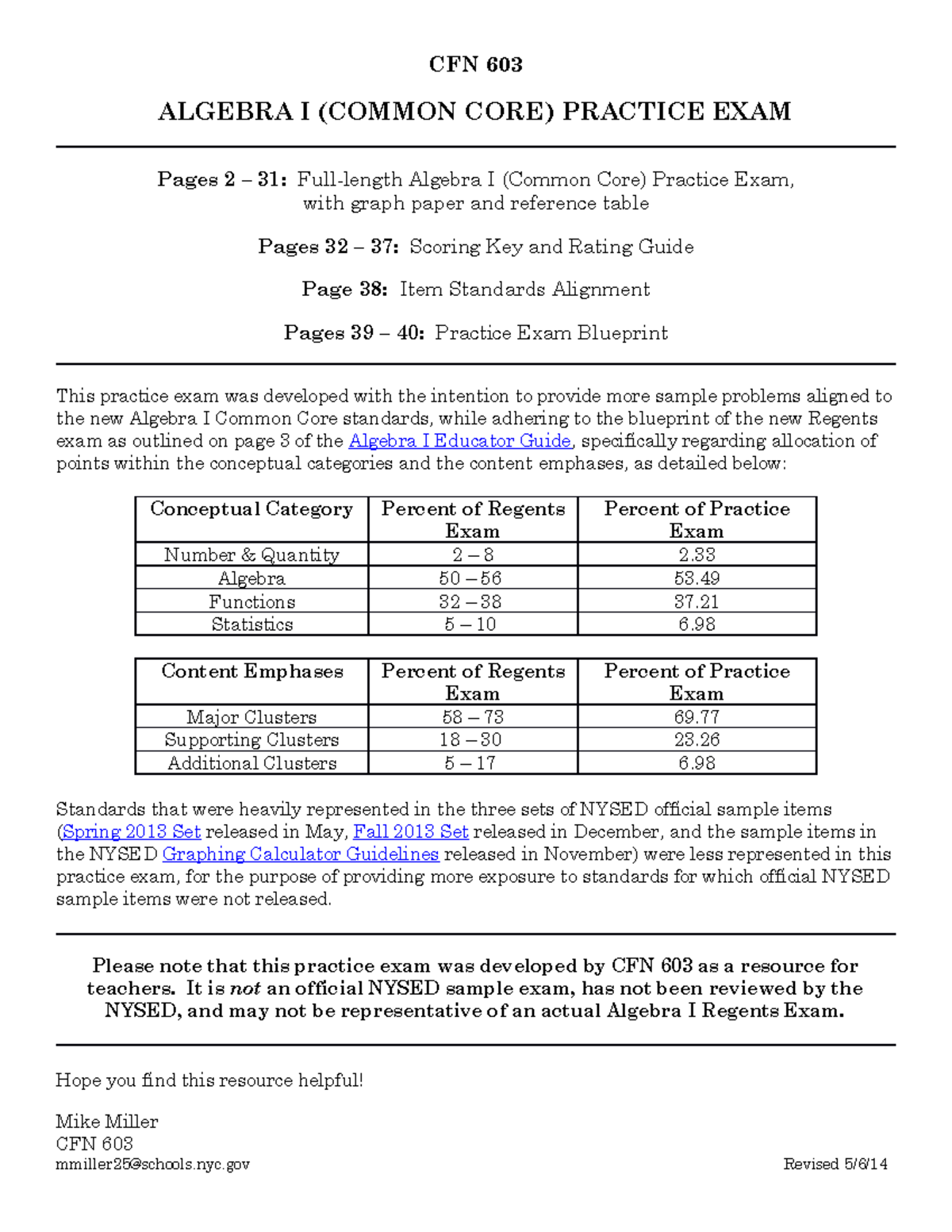 Algebra i practice exam-1 - !"#$%&' ()*+,-($.$/!0110#$!0-+2$3-(!4.!+$+5 ...