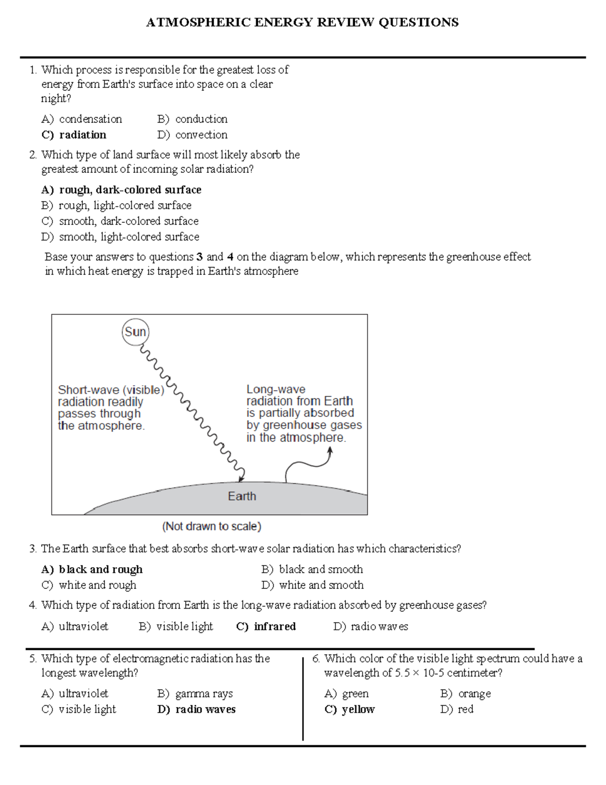 Key Concepts on Atmospheric Energy Transfer and Processes: Review - Studocu