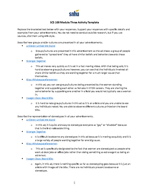 SCS 100 Module Two Activity Template - SCS 100 Module Two Activity ...