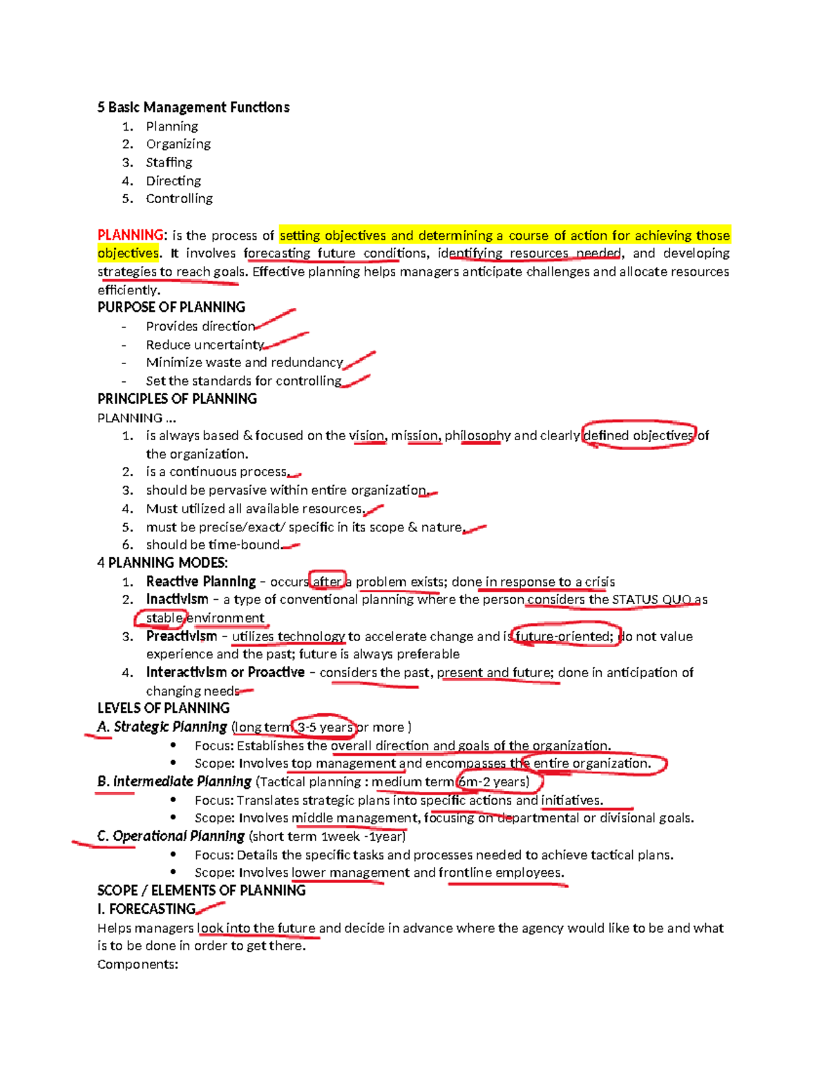 Basic Management Functions: Planning, Organizing, Staffing ...