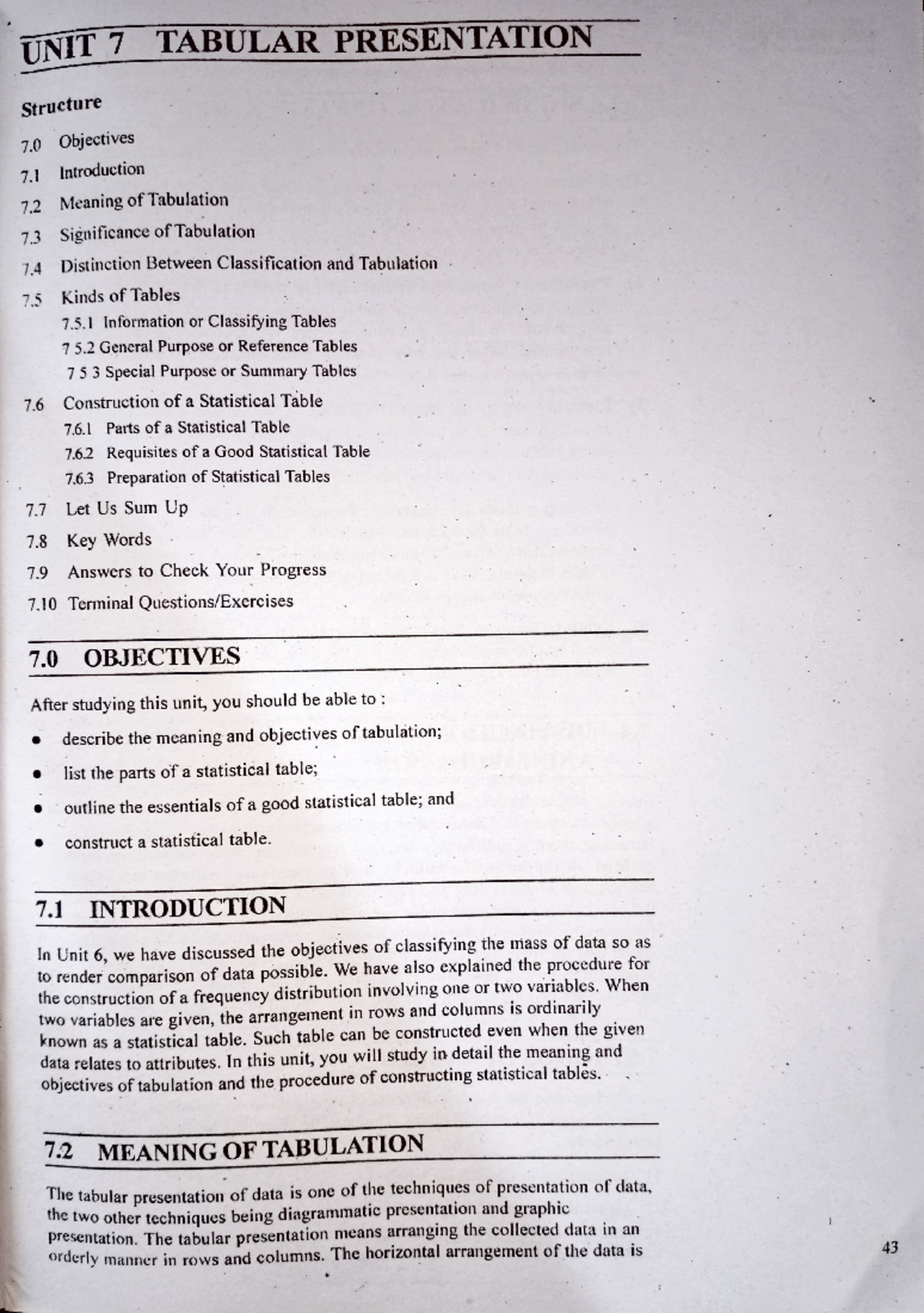 ECO-07 Statistical Tables and Their Construction - Studocu