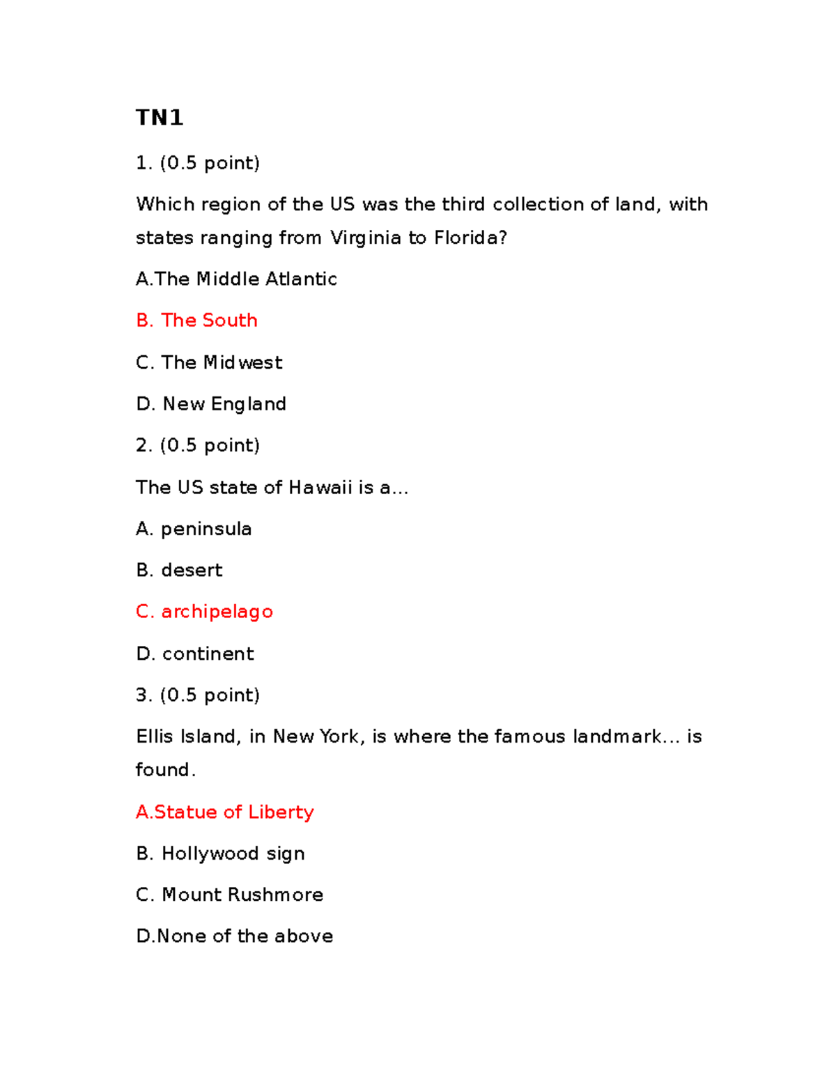 US History Quiz Questions - TN - Unit Insights and Facts - Studocu