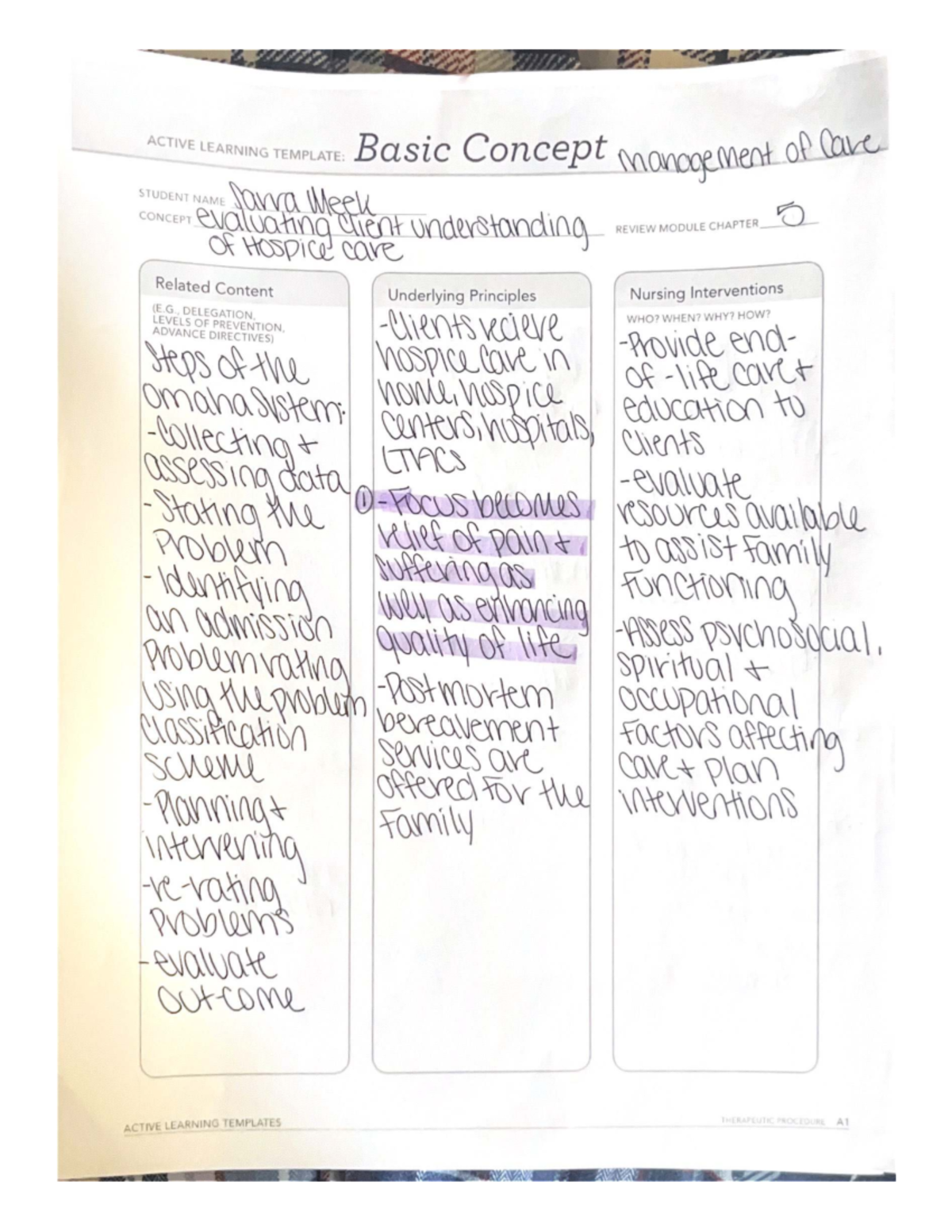 ACTIVE LEARNING TEMPLATE: Basic Concept Management of Care - Community ...