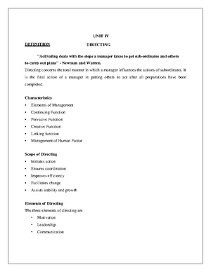 Unit 3-POM - notes - UNIT III ORGANIZING Nature and purpose – Formal ...