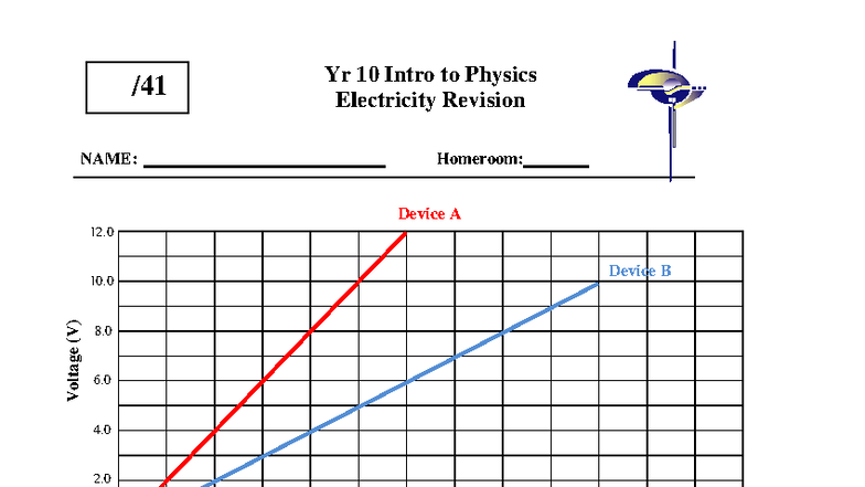 Yr 10 Physics Electricity Revision Quiz - Practice Test - Studocu