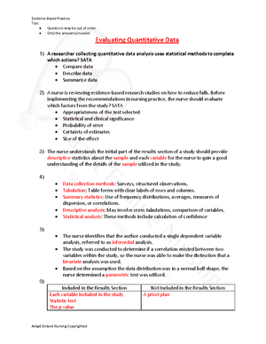 Edapt Week 5 EBP NR 449 - Introduction to Research Validity Areas of ...