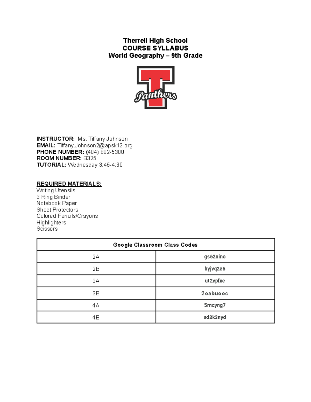 World Geography Syllabus - 9th Grade (Course Code: WG9) - Studocu