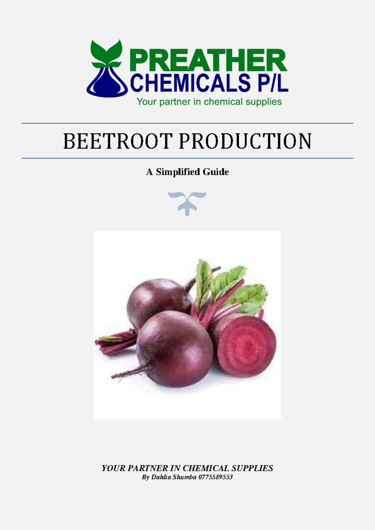 Beetroot Production: A Simplified Guide to Successful Cultivation - Studocu