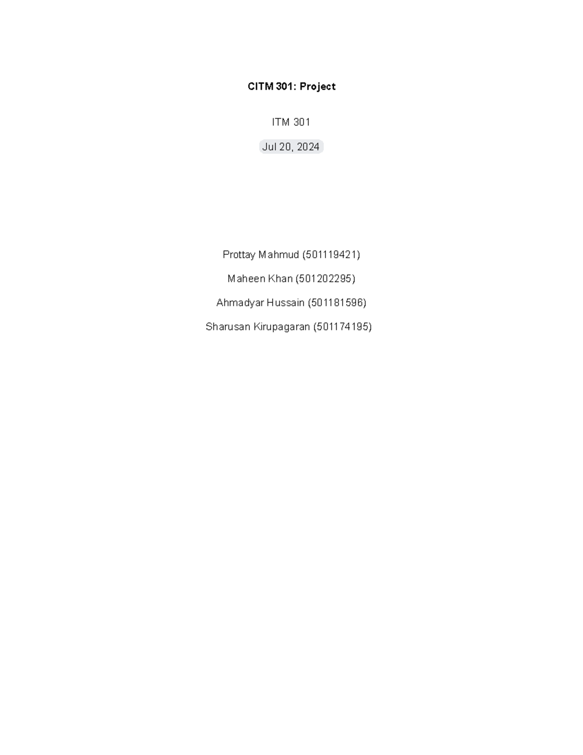 ITM 301 - Project Group Work: Comprehensive Network Design Overview ...
