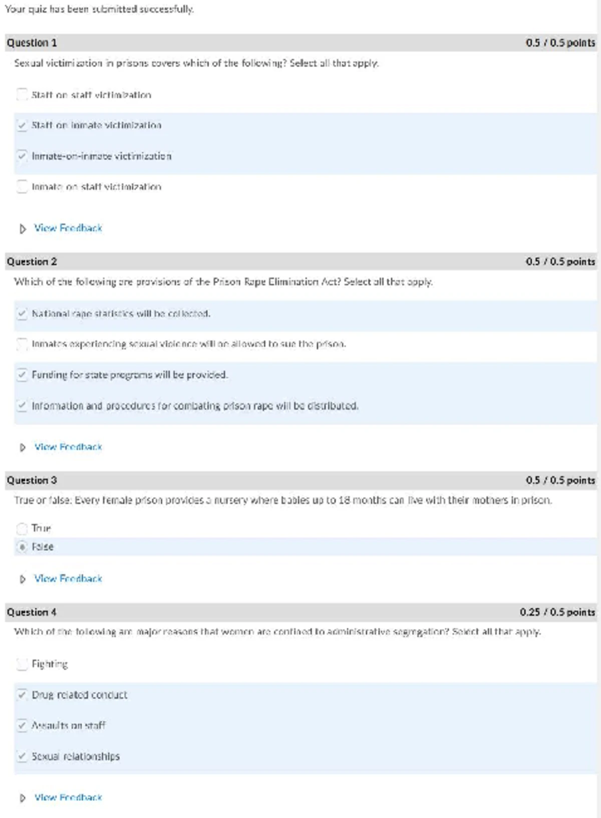 2-3 Module Two Quiz - Quiz - Submission View Your quiz has been ...