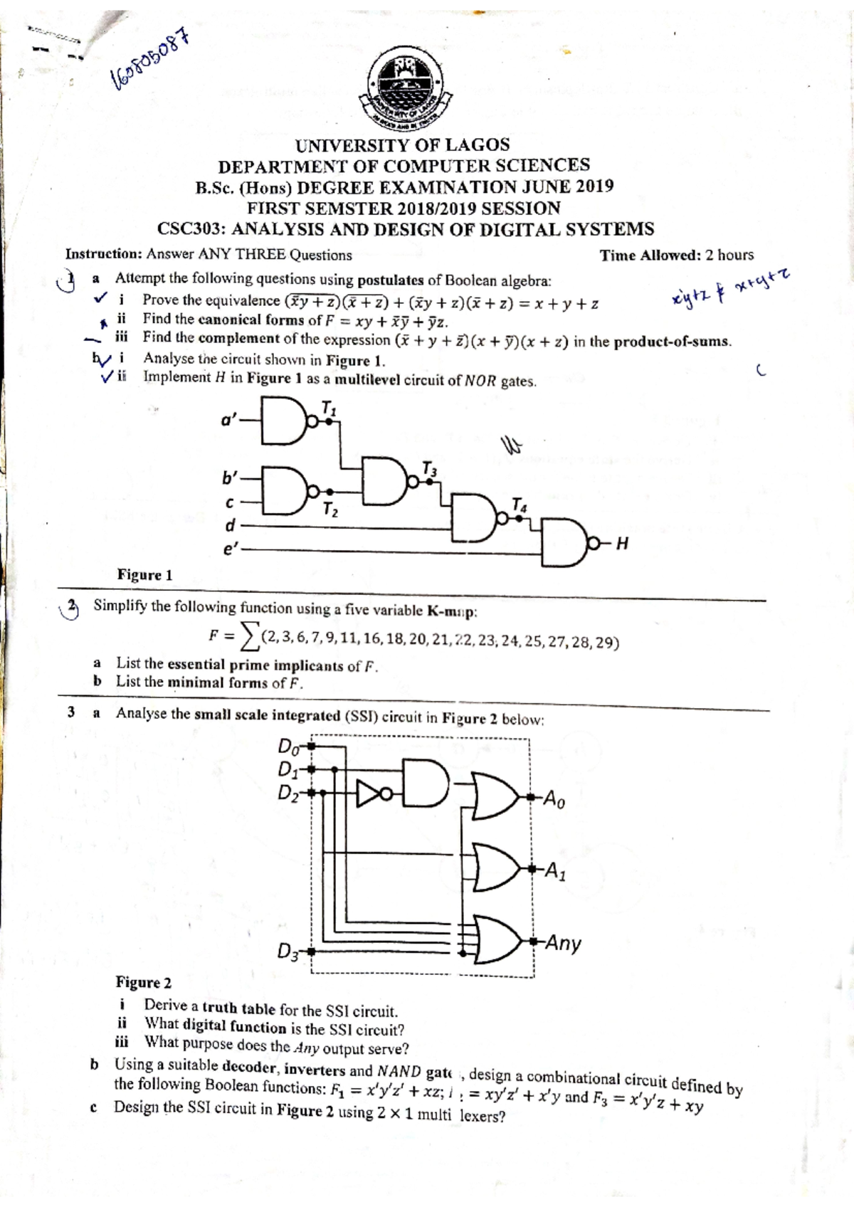 CSC-300-Final-Exam-Past-Questions-Analysis-and-Design-2019 - Studocu