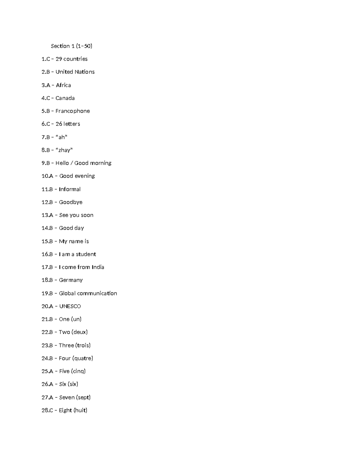 French Notes KEY - Essential Study Guide for Language Learning - Studocu