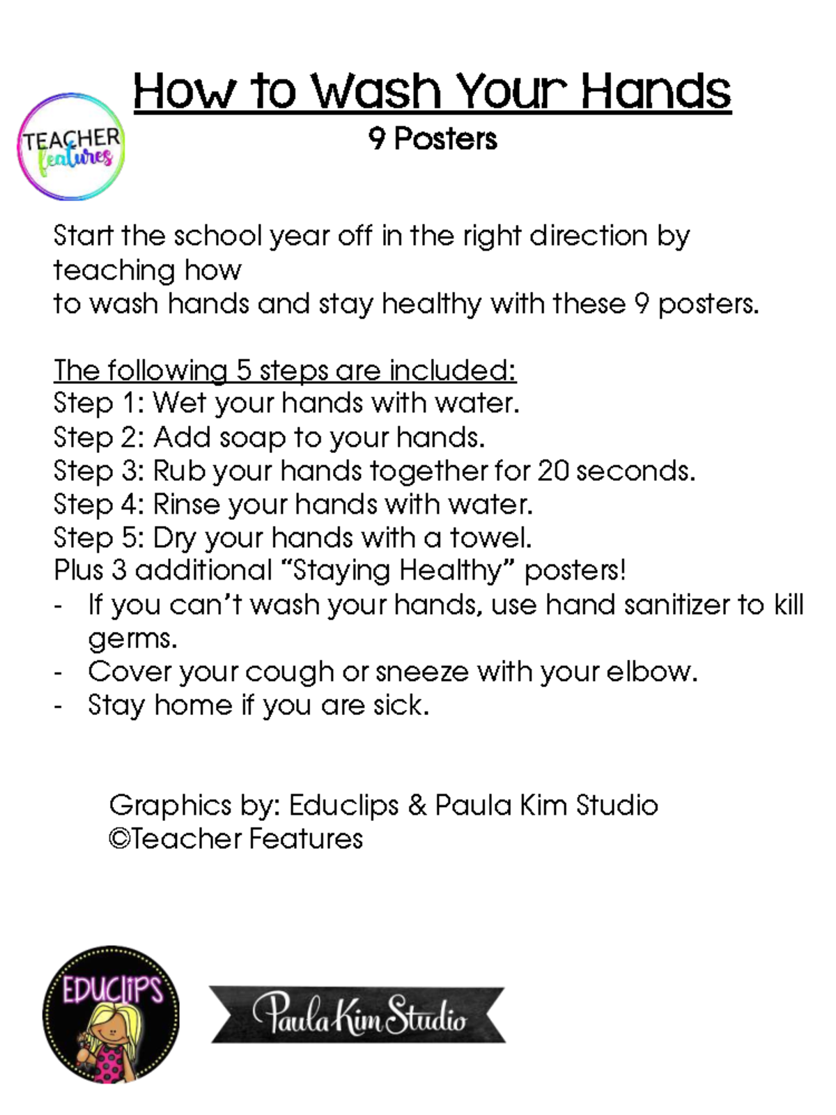 Healthy Habits: How to Wash Your Hands Posters (1) - Studocu