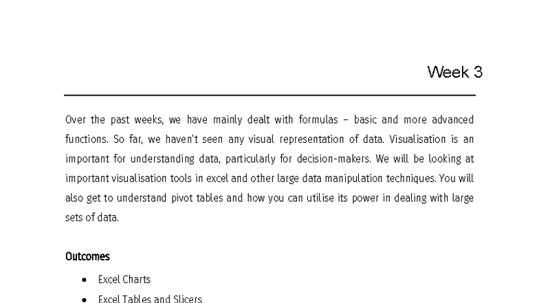 Excel Prac 5: Visualizing Data with Charts and Pivot Tables - Studocu
