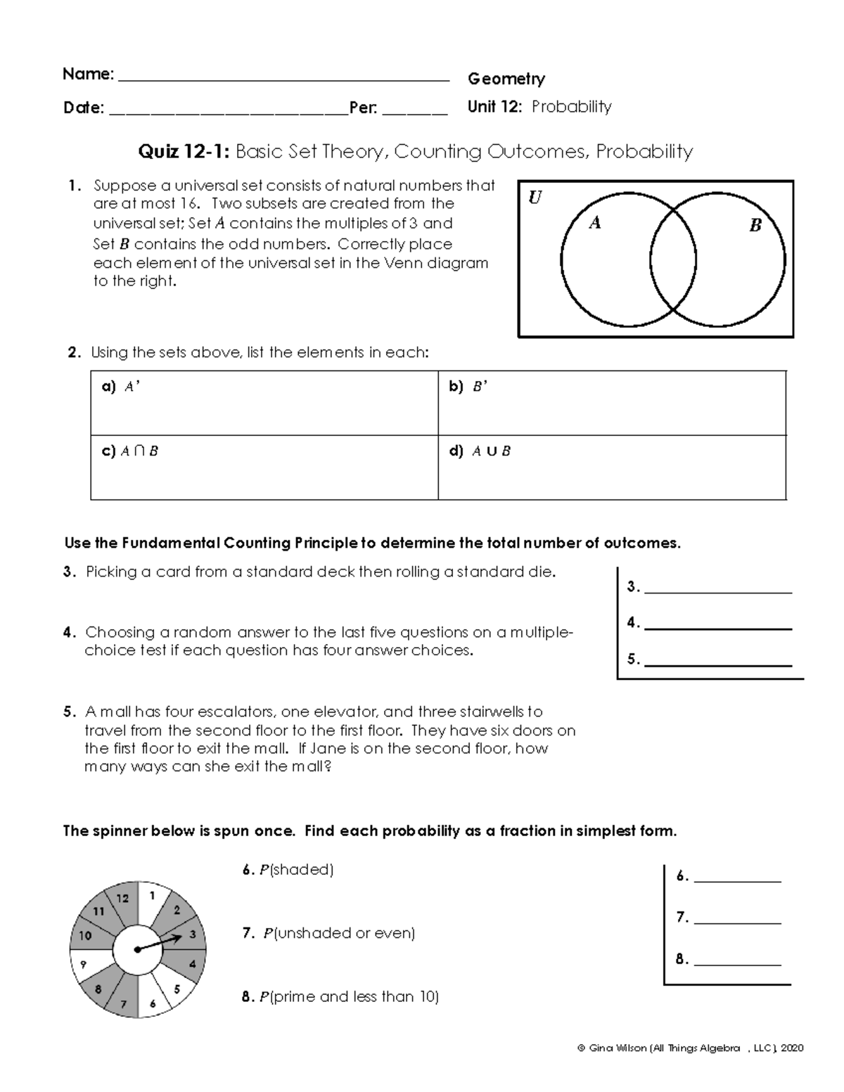 Group Quiz Piecewise and Rate of Change - Name