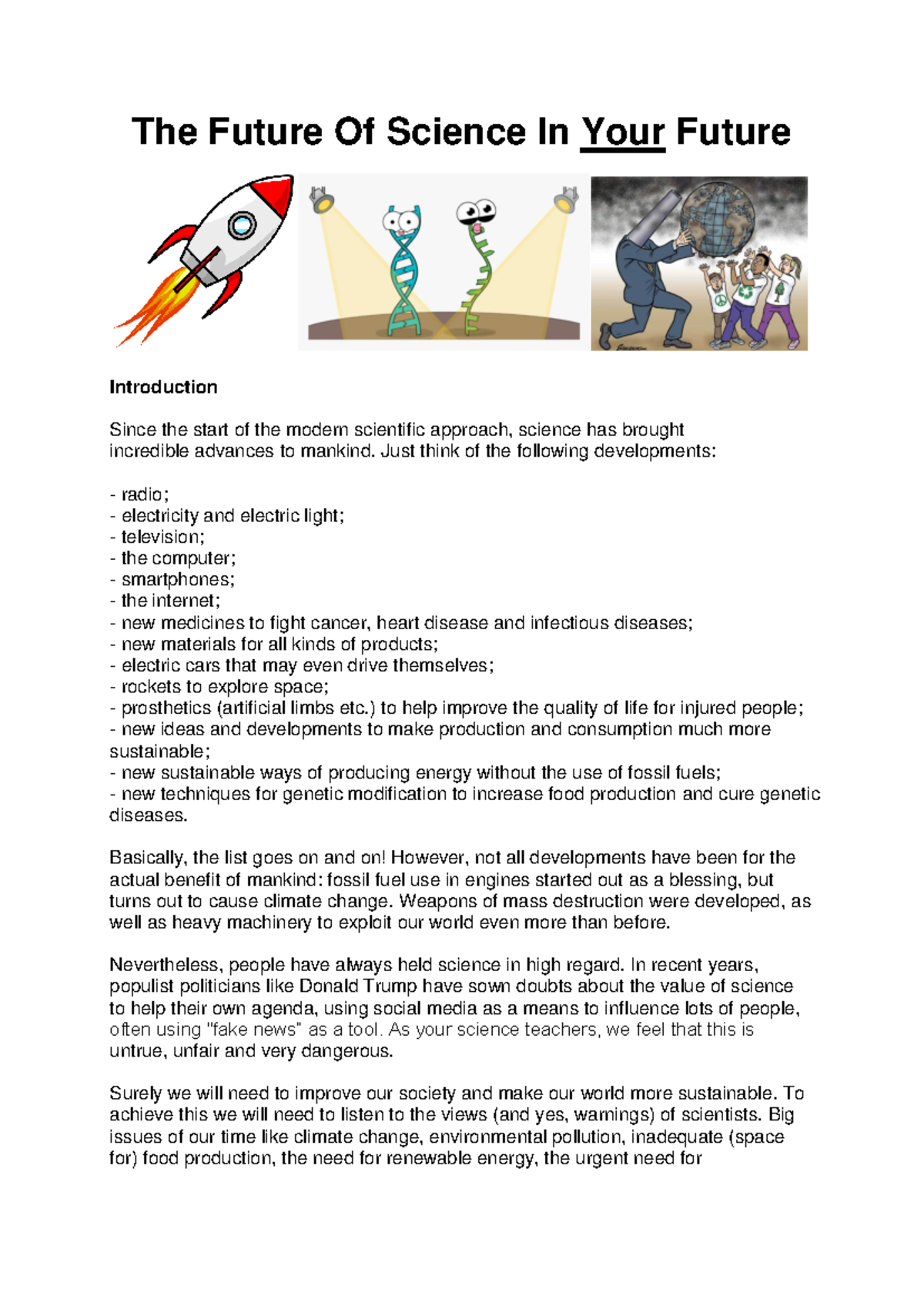The Future of Science: Insights for Your TTO Project 2021-2022 V4 ...