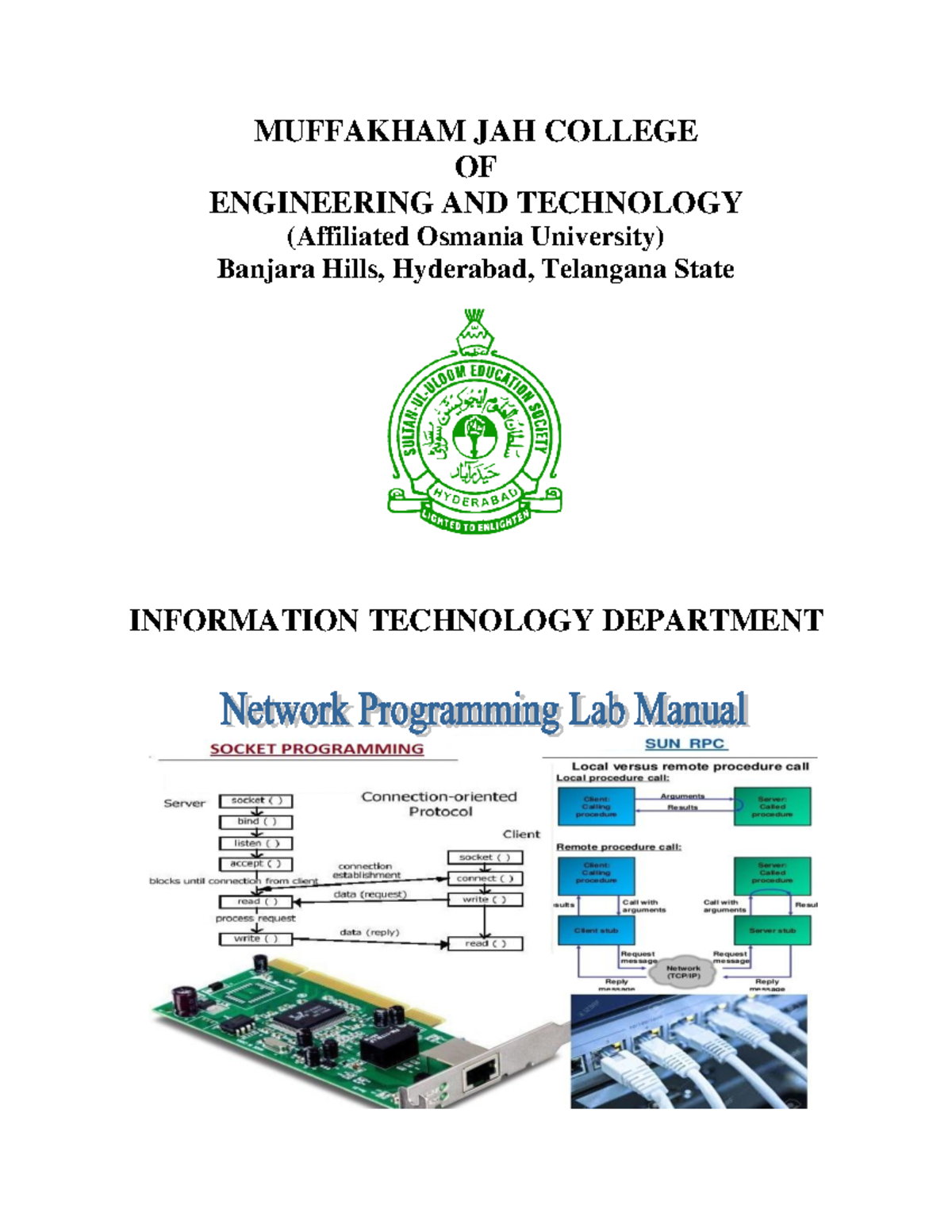 Network Programming Lab Manual – BE III IV – II Sem - MUFFAKHAM JAH ...