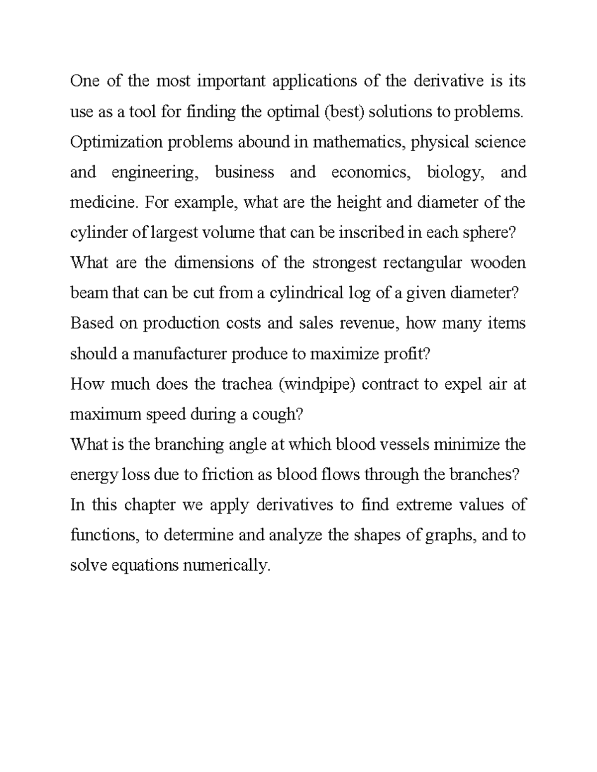 Optimization Problems in Calculus: Practice Problems (MATH 101) - Studocu