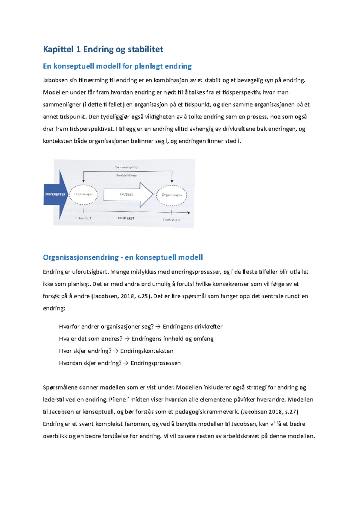 Kapittel 1 Endring og stabilitet - Kapittel 1 Endring og stabilitet En ...
