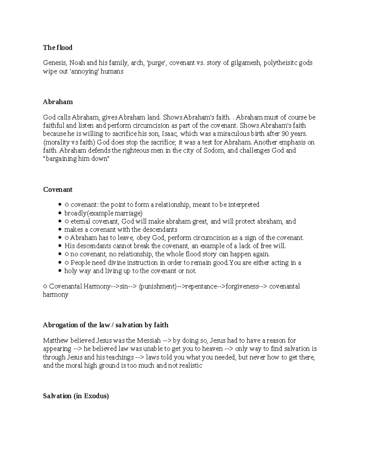 Biblical Studies Cheat Sheet: Key Concepts & Figures in Genesis and ...