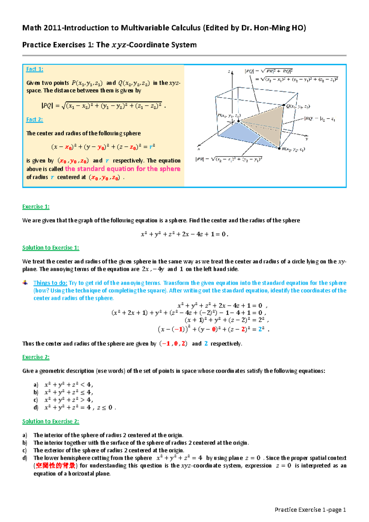 Math 2011 RE 1 - GOOD - Practice Exercise 1-page 1 Math 2011 ...