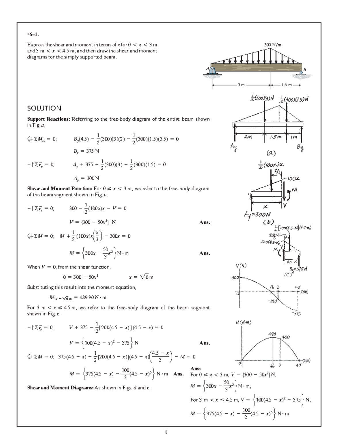 Assignment Solutions - Shear and Moment Diagrams Analysis (Set 01) - Studocu