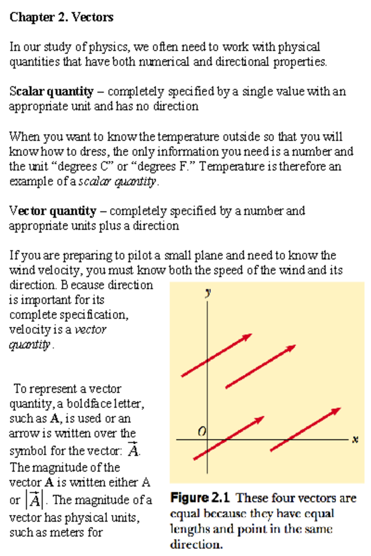 Chapter 2. Vectors - Physics for Engineers - Chapter 2. Vectors In our ...