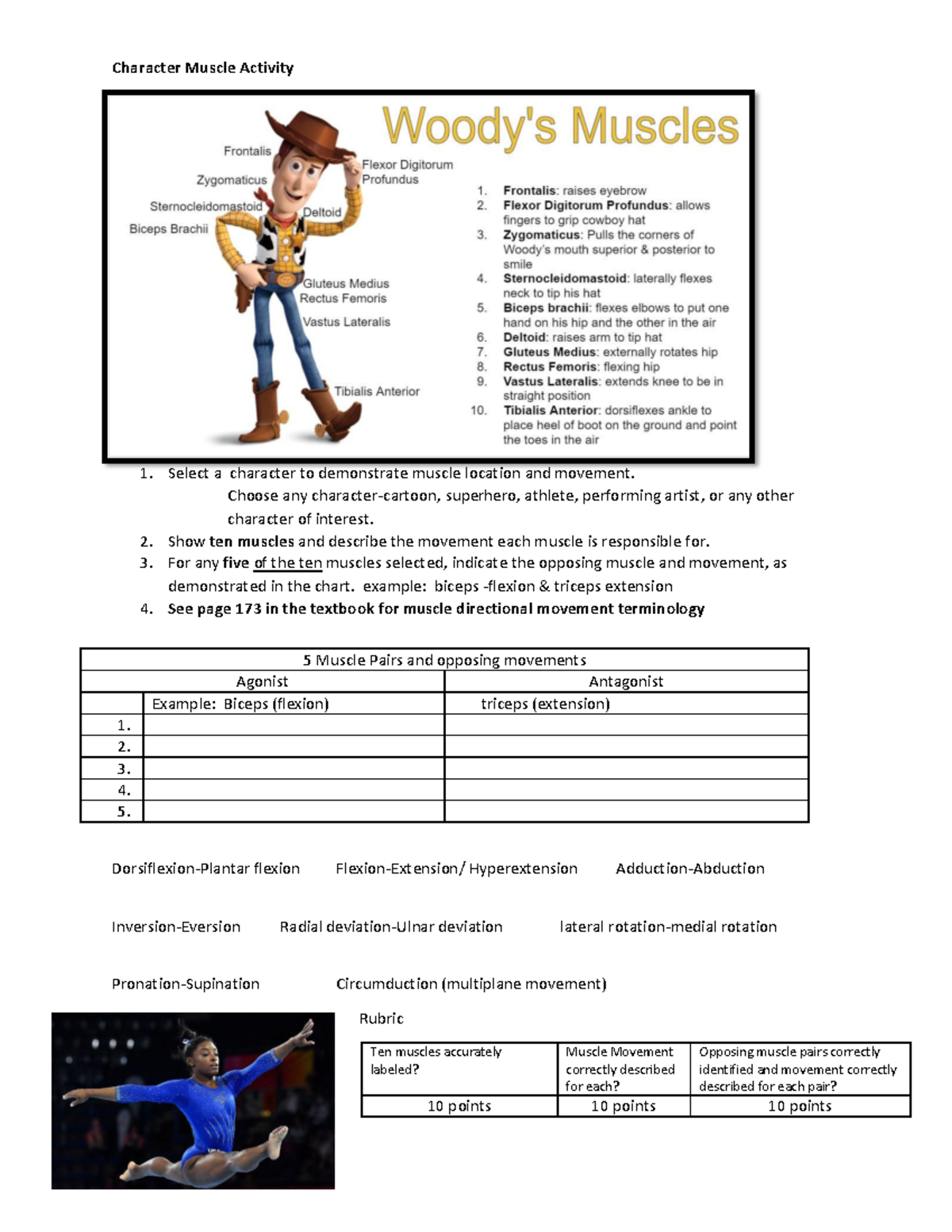 Character muscle activity 1 2 - Character Muscle Activity 1. Select a ...