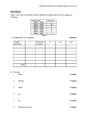 MF19 Mathematics - List MF List of formulae and statistical tables ...