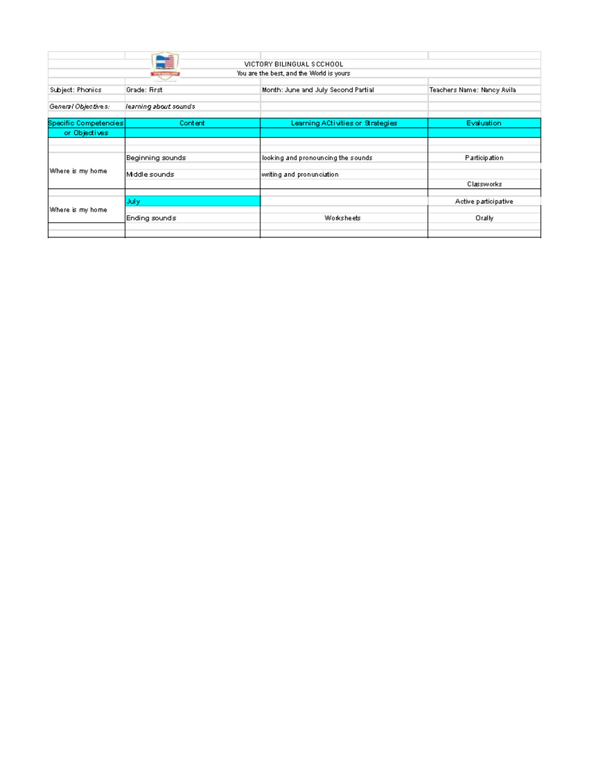 Phonics Plans for Grades 1-5: June & July 2026 - Studocu