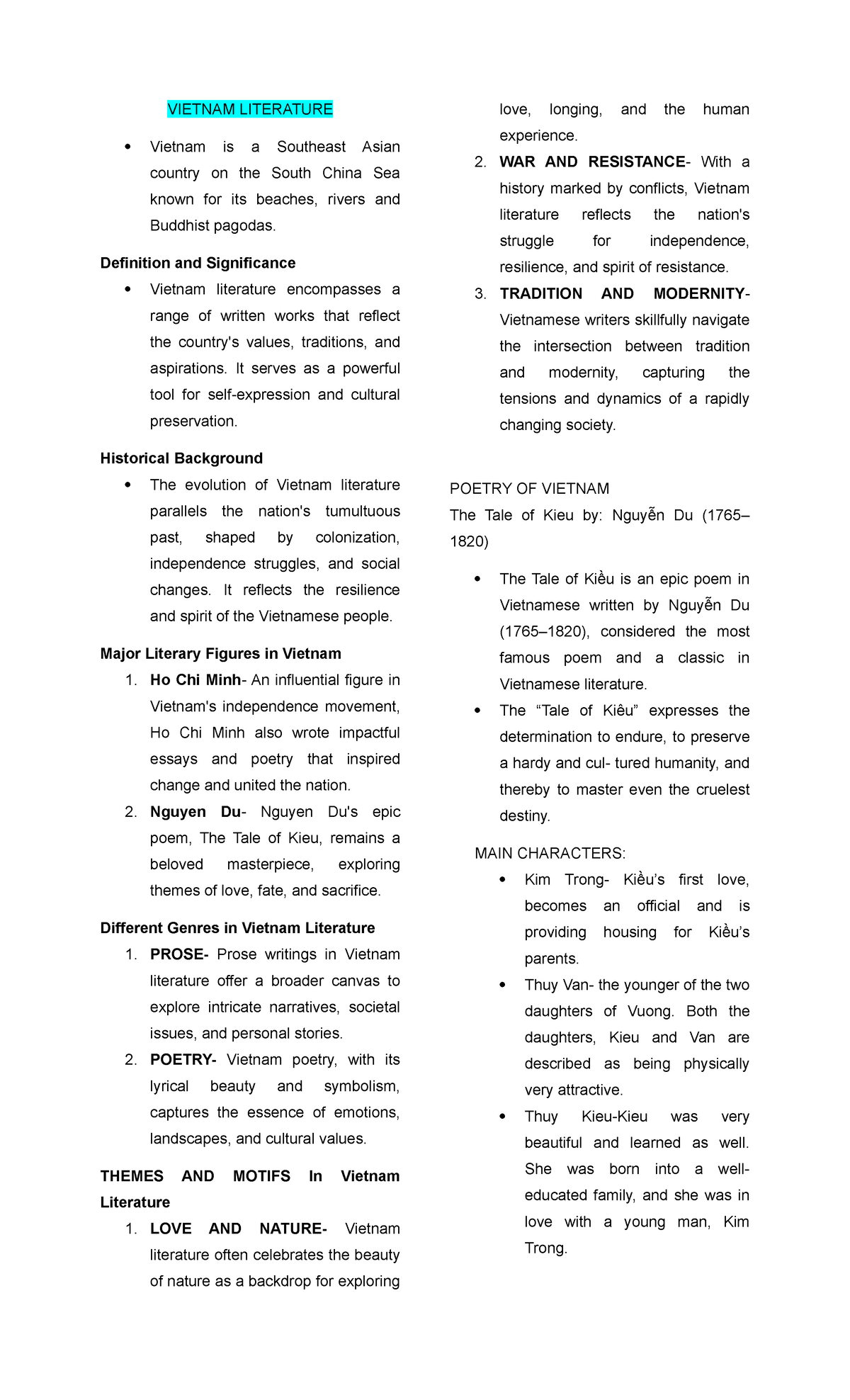 Vietnam Literature: Insights into Its Cultural Significance and Key ...