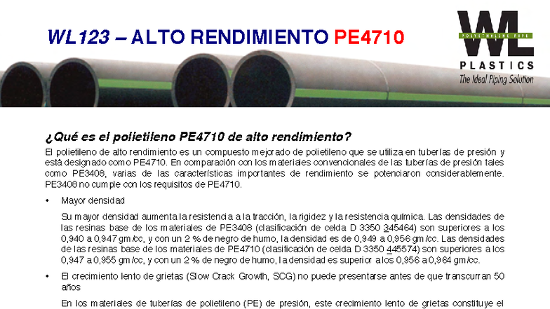 WL123: Qué es el Polietileno PE4710 y sus Ventajas de Alto Rendimiento ...