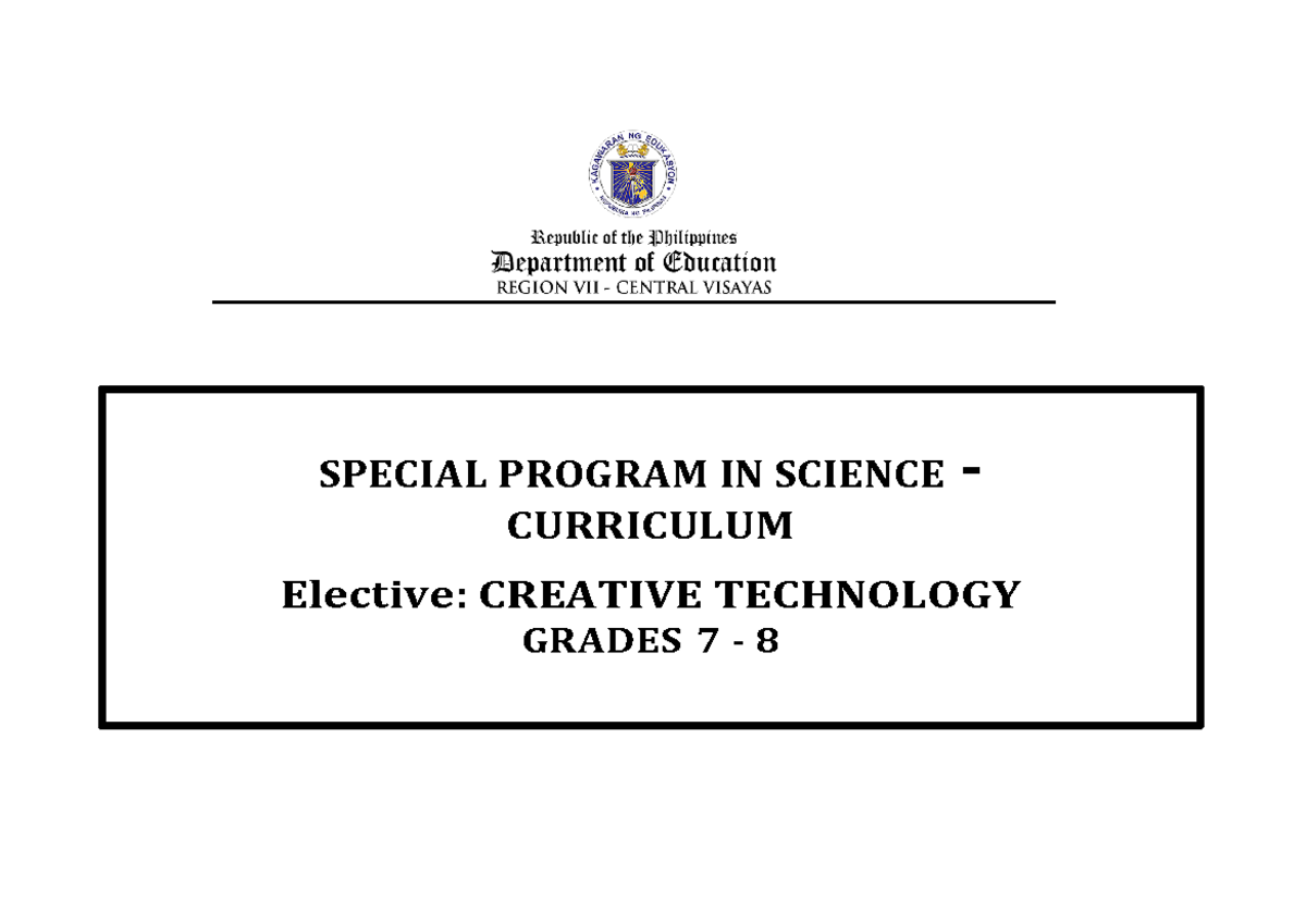 CG- Creative Technology Curriculum Overview for Grades 7-8 - Studocu