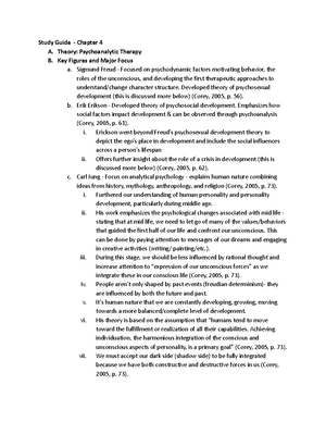 Counseling Theories Gerald Corey - Ch 6 Notes - Study Guide - Chapter 6 ...