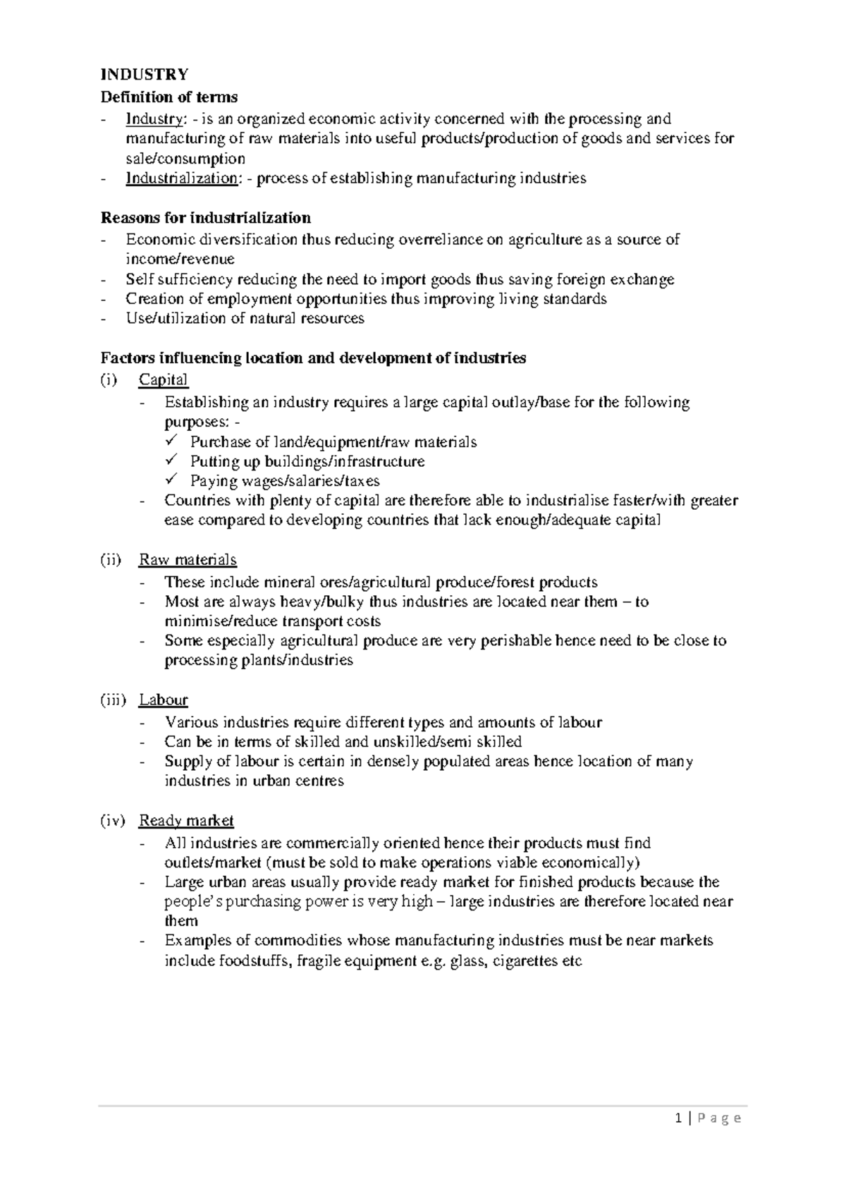 Industry 2 - Key Terms and Concepts in Industrialization - Studocu