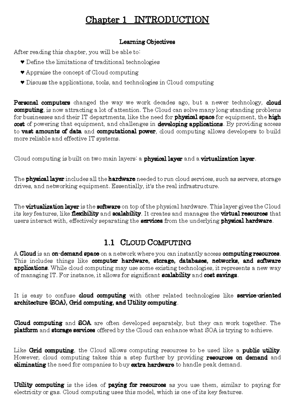 Cloud Computing Overview: Chapter 1 Introduction and Key Concepts - Studocu