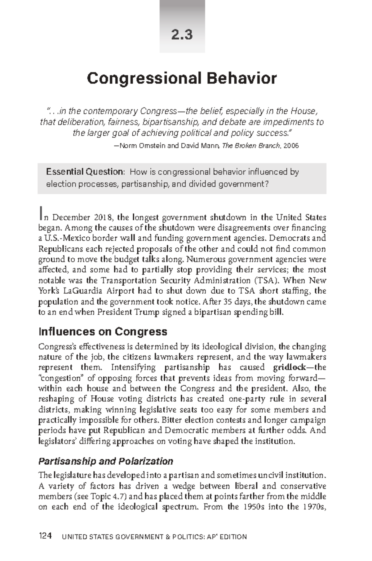 AP US Government: Congressional Behavior & Supreme Court Cases Analysis ...