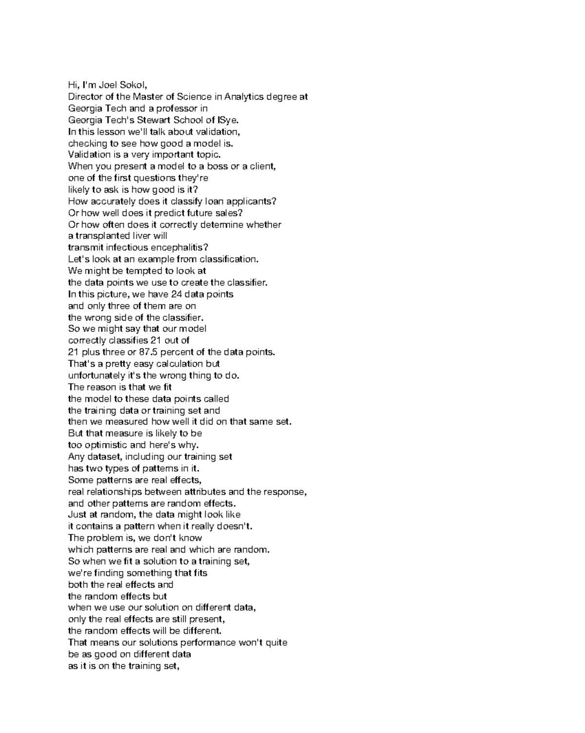 Mod 3 Lesson: Understanding Model Validation in Analytics - Studocu