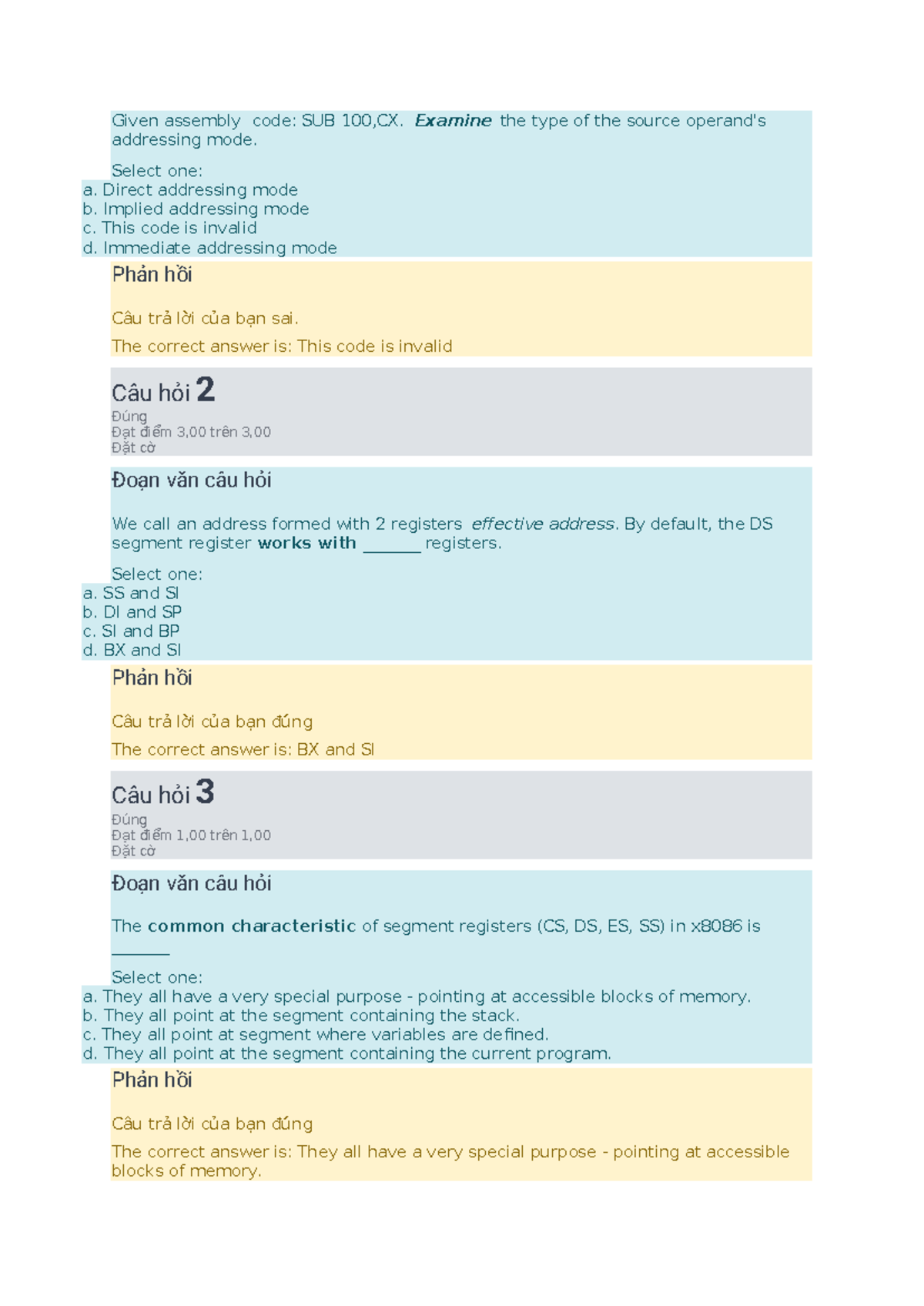 Assembly Language Addressing Modes and Register Characteristics (CS101 ...