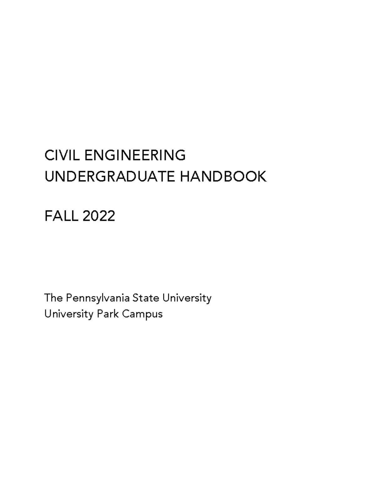 CE undergrad handbook - CIVIL ENGINEERING UNDERGRADUATE HANDBOOK FALL ...