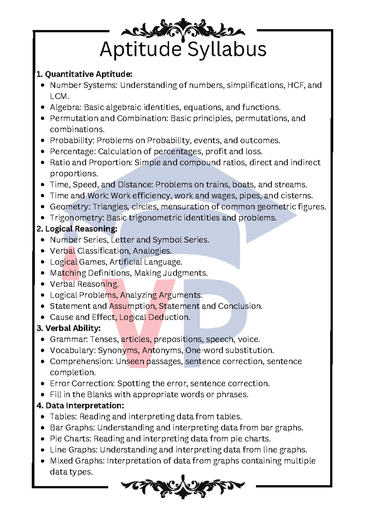 Quantitative Aptitude Syllabus for Competitive Exams: Key Topics and ...